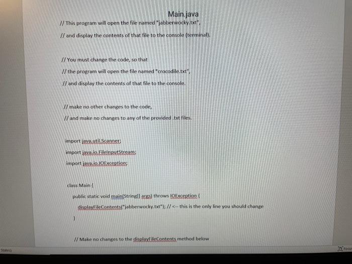 Solved Problem Description and Given Info You must alter the | Chegg.com