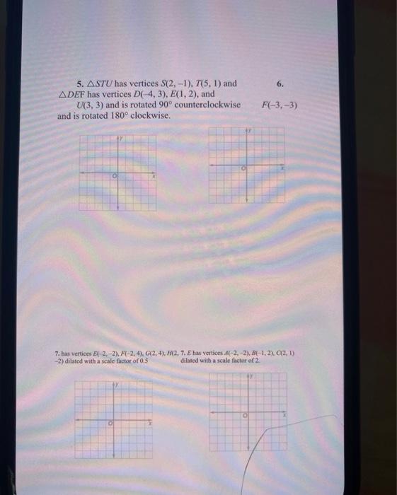 Solved Graph each preimage and its image under the given | Chegg.com