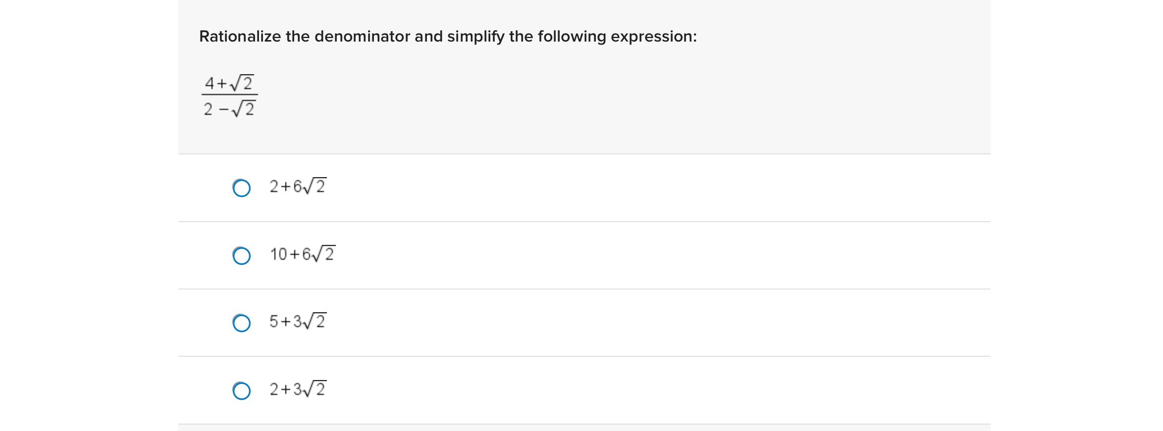 Solved Rationalize the denominator and simplify the | Chegg.com