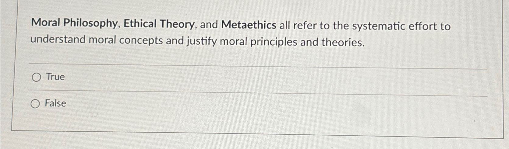 Solved Moral Philosophy, Ethical Theory, and Metaethics all | Chegg.com