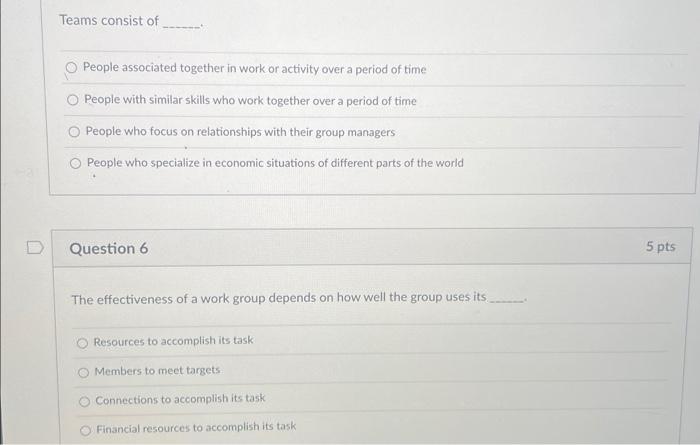 Solved What are the key characteristics of work groups that | Chegg.com
