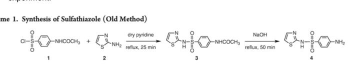 Solved me 1. Synthesis of Sulfathiazole (Old Method) dry | Chegg.com