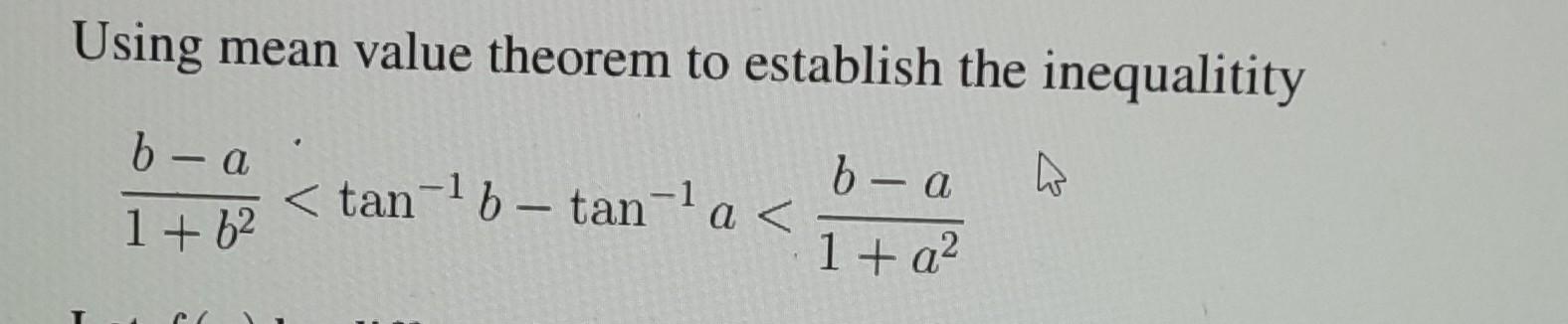 Solved Using mean value theorem to establish the | Chegg.com