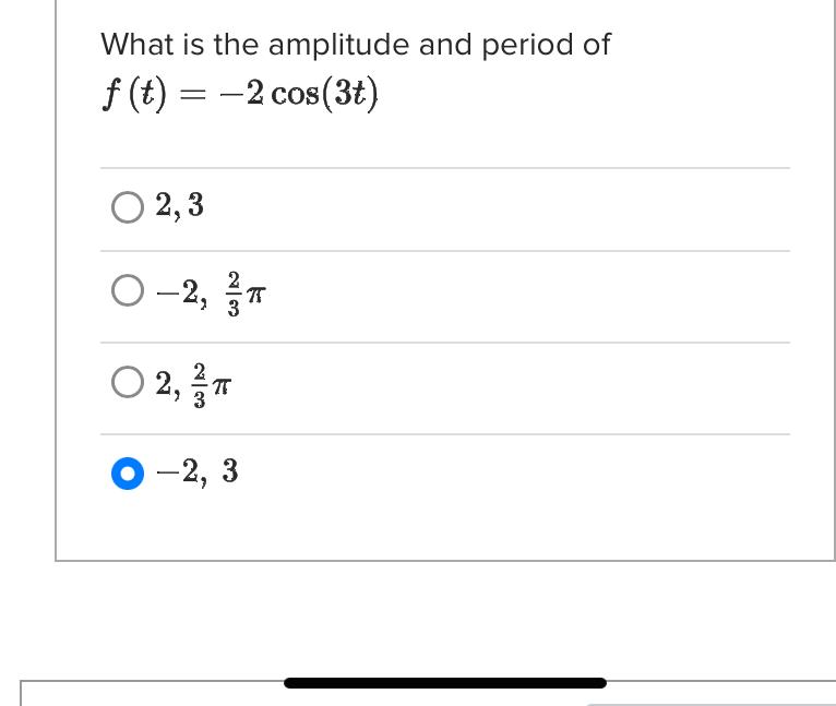 Solved What is the amplitude and period | Chegg.com
