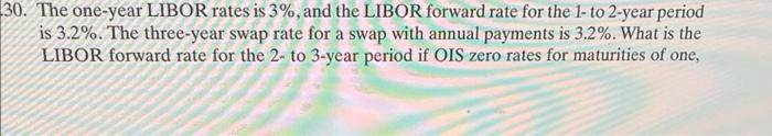 Solved 0 . The one-year LIBOR rates is 3%, and the LIBOR | Chegg.com