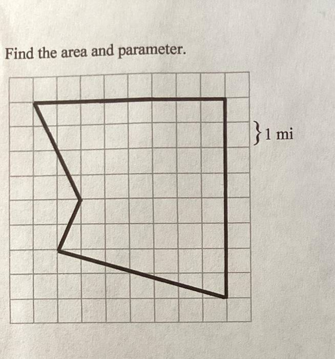Solved Find the area and parameter. 111 1 mi | Chegg.com