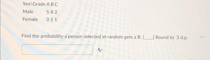 Solved Find the probability a person selected at random gets | Chegg.com
