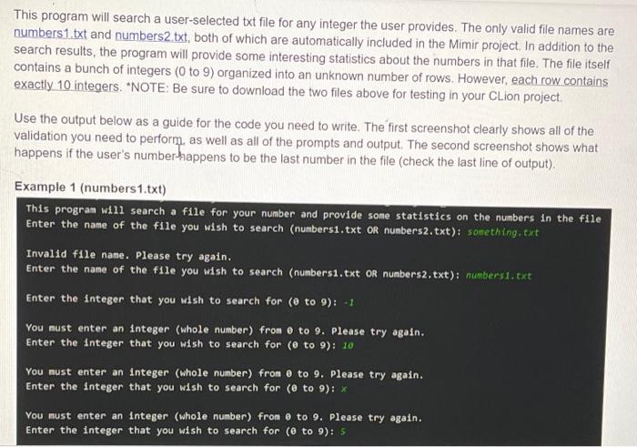 Solved This program will search a user-selected txt file for | Chegg.com