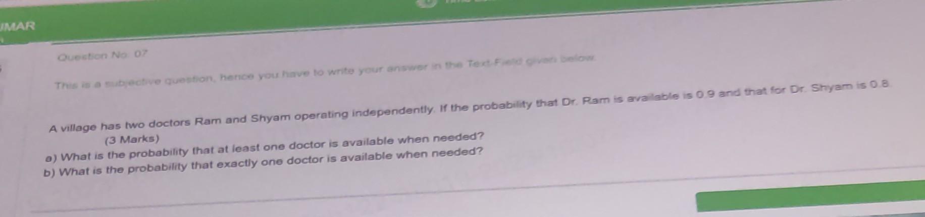 Solved Question No: o? Thes is a subjective question, hence | Chegg.com Solved Question No: o? Thes is a subjective question, hence | Chegg.com