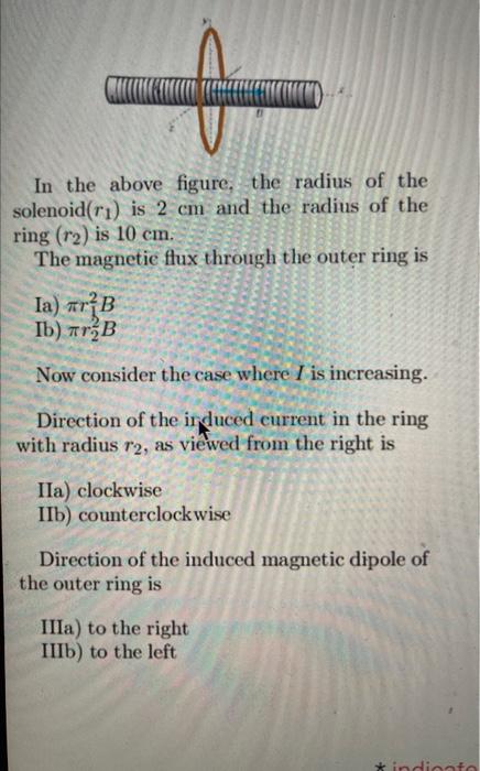 Solved In the above figure, the radius of the solenoid(r1) | Chegg.com