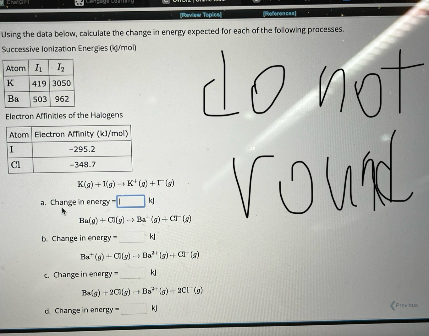 Solved [Review Topics][References]Using the data below, | Chegg.com