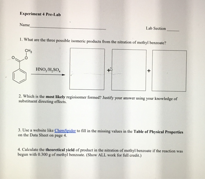 Solved Experiment 4 Pre-Lab Name Lab Section 1. What are the | Chegg.com