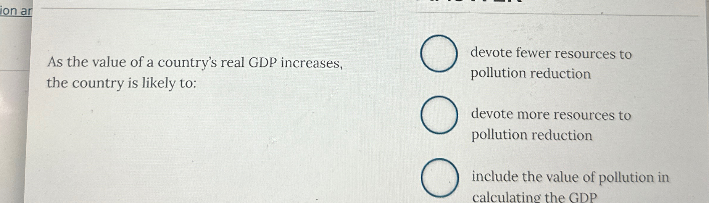 Solved As the value of a country's real GDP increases, the | Chegg.com
