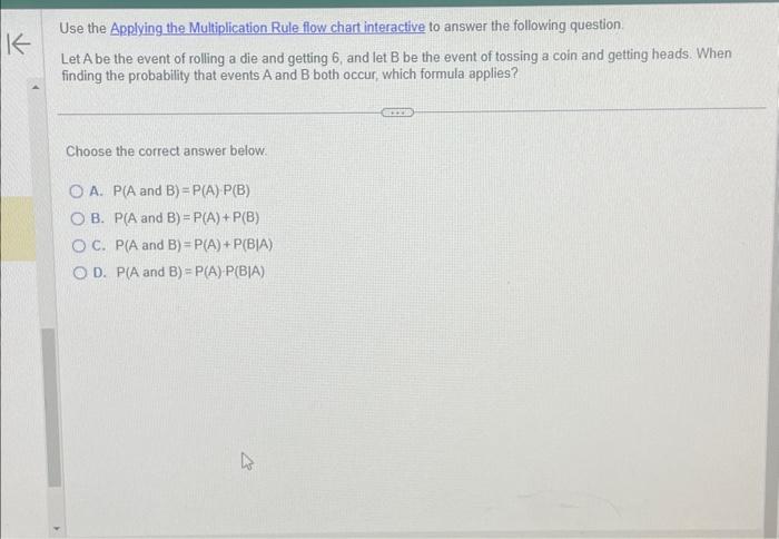 Solved Use the Applying the Multiplication Rule flow chart | Chegg.com