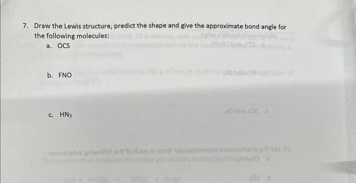 Solved Draw the Lewis structure, predict the shape and give | Chegg.com