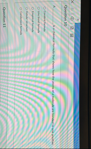 Solved Question 10A ﻿is a chemical formula that shows how | Chegg.com