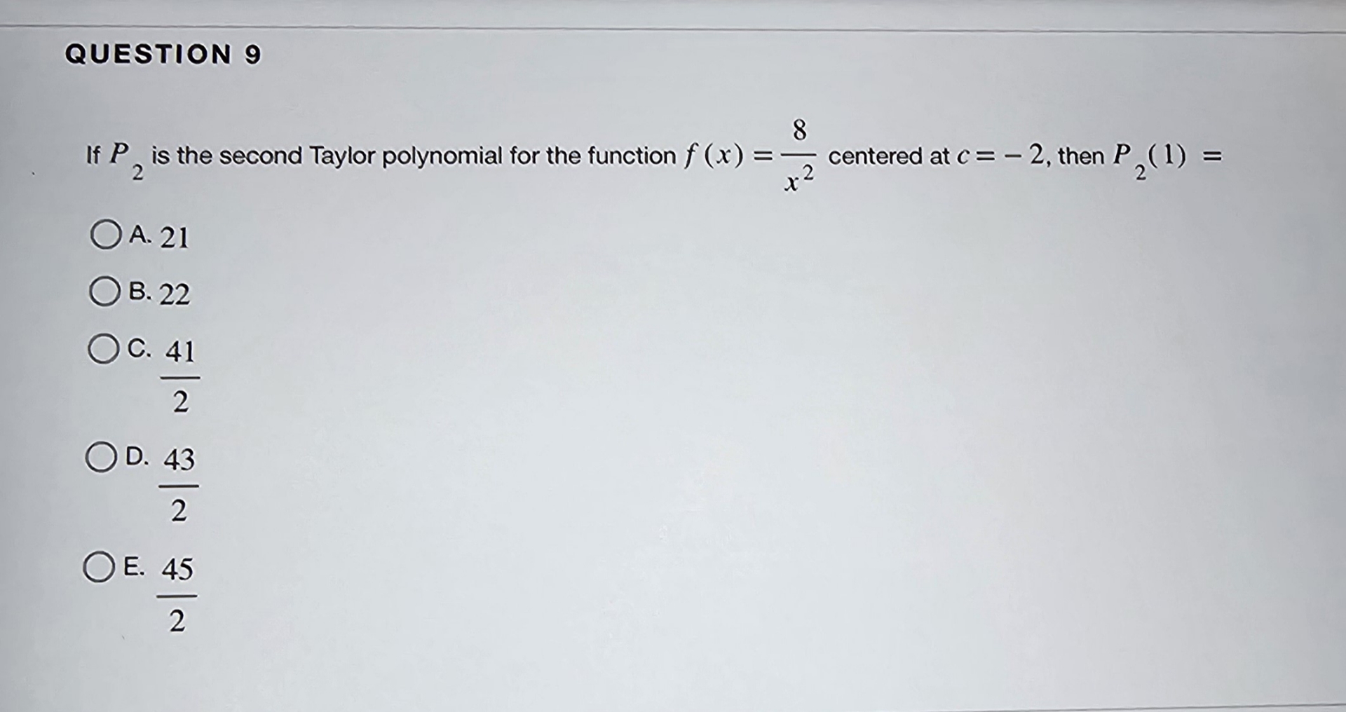 Solved QUESTION 9If P2 ﻿is the second Taylor polynomial for | Chegg.com