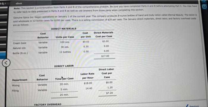 Genuine Spice Inc began operations on January 1 of | Chegg.com