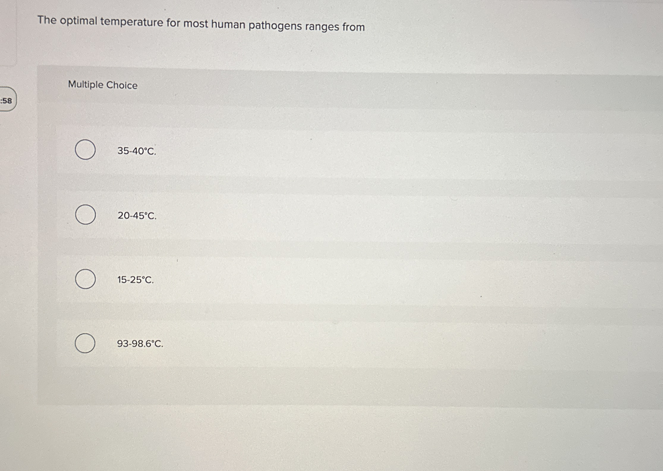 Solved The optimal temperature for most human pathogens | Chegg.com