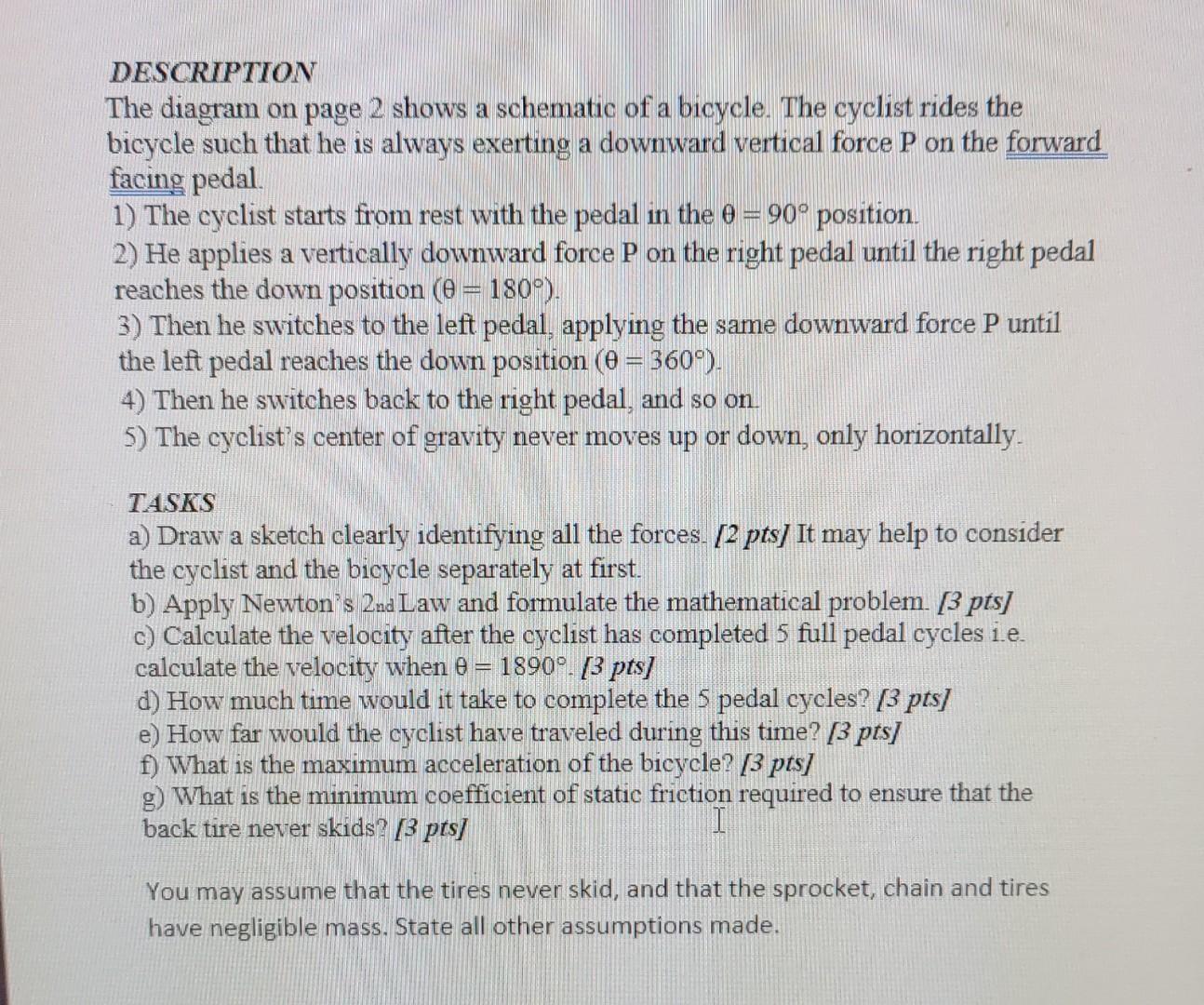 Solved DESCRIPTION The diagram on page 2 shows a schematic | Chegg.com
