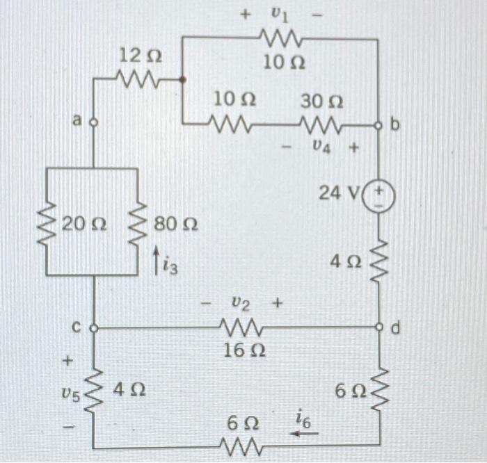 Solved P 3.6-19 ⊕ Determine the values of v1,v2,i3,v4,v5, | Chegg.com