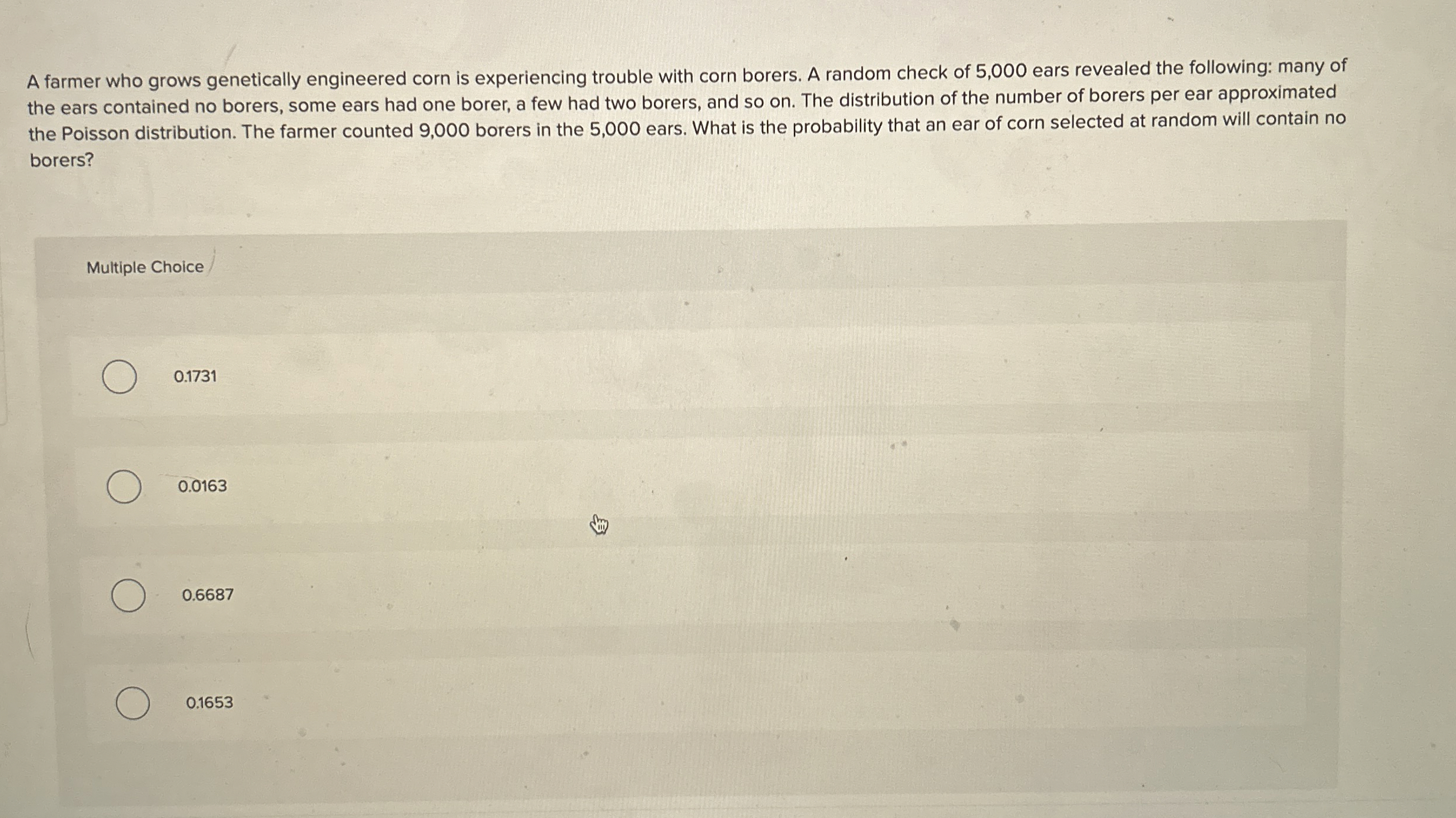 Solved A farmer who grows genetically engineered corn is | Chegg.com