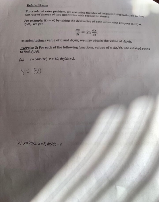 Solved Related Rates related rates problem, we are using the | Chegg.com