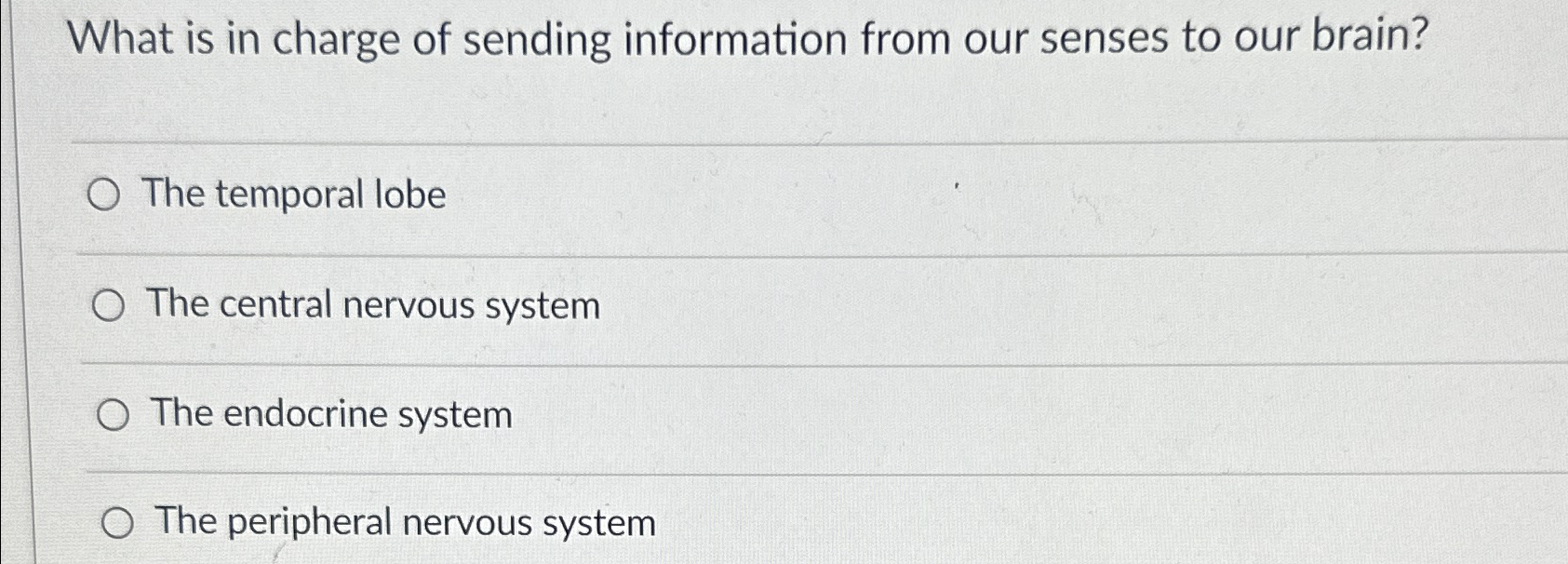 Solved What is in charge of sending information from our | Chegg.com