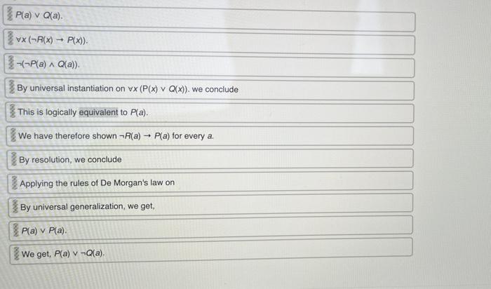 Solved Use the rules of inference to show that if Vx(Px) | Chegg.com