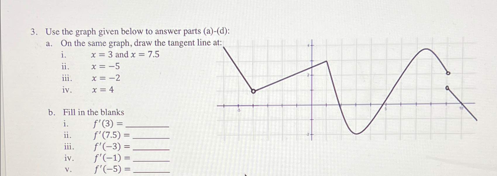 Solved Use The Graph Given Below To Answer Parts A Da 