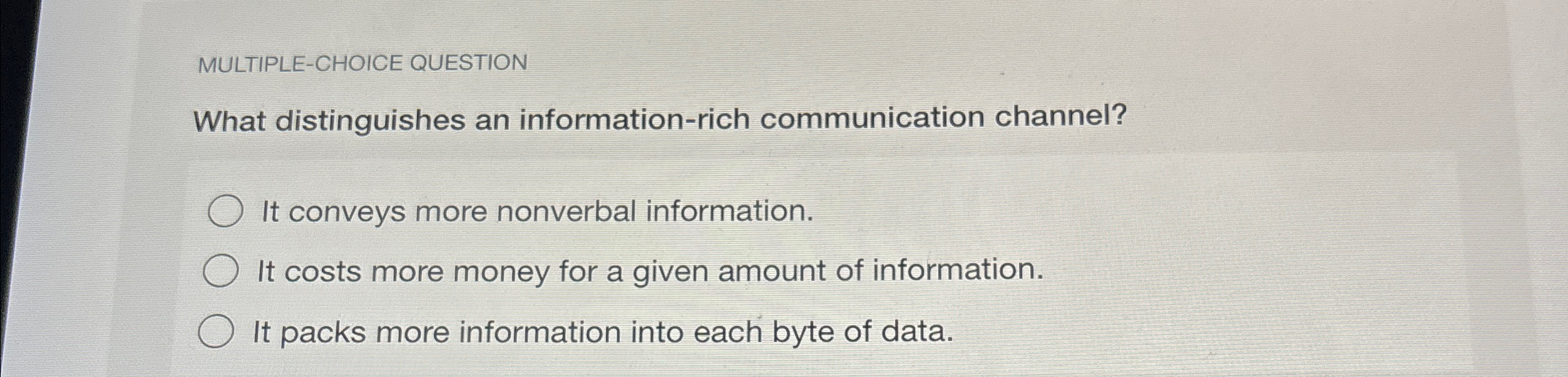 Solved MULTIPLE-CHOICE QUESTIONWhat distinguishes an | Chegg.com