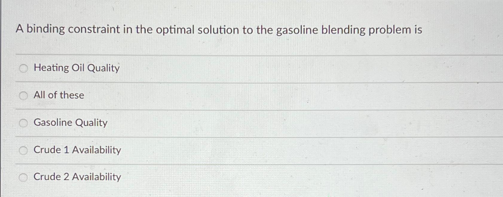 Solved A binding constraint in the optimal solution to the | Chegg.com