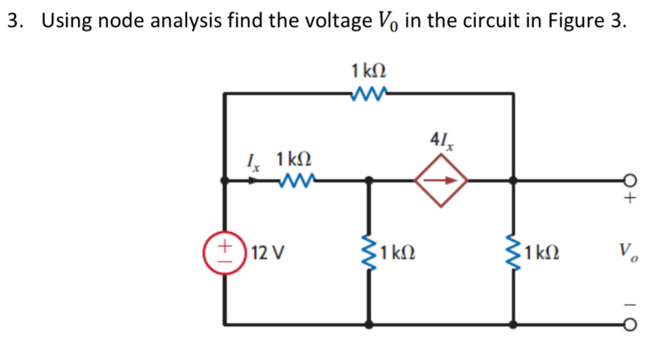 Solved Using node analysis find the voltage V0 ﻿in the | Chegg.com
