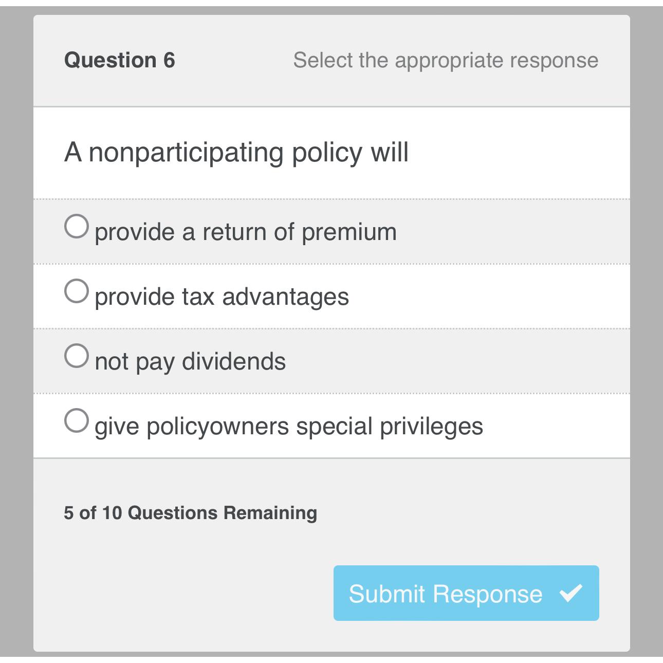 Solved Question 6Select the appropriate responseA | Chegg.com Solved Question 6Select the appropriate responseA | Chegg.com