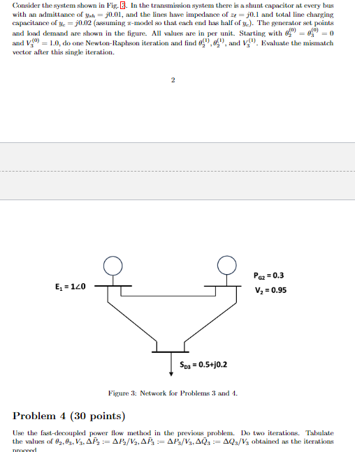 Solved Given the following three bus system as shown in Fig | Chegg.com