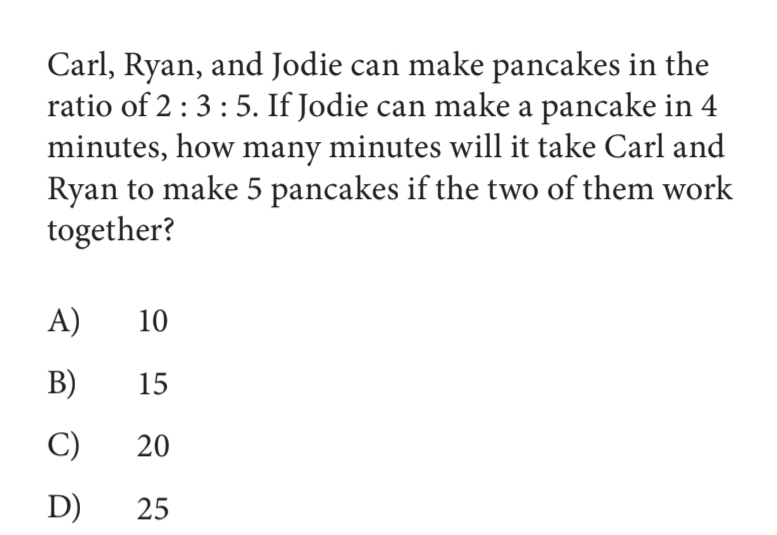 Solved Carl, Ryan, and Jodie can make pancakes in the ratio | Chegg.com