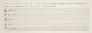 Solved Dr. ﻿Ratard was trying to determne the cause of a | Chegg.com