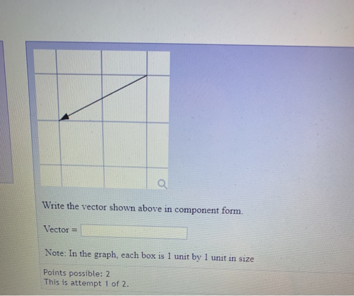 Solved Write the vector shown above in component form. | Chegg.com