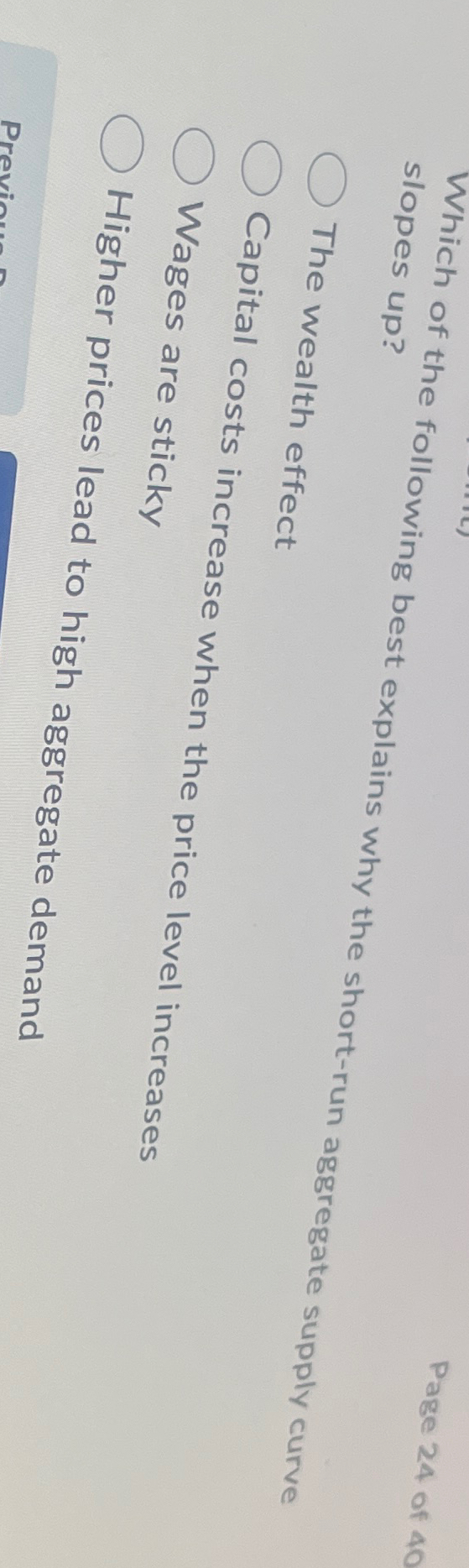 Solved of the following best explains why the short-run | Chegg.com