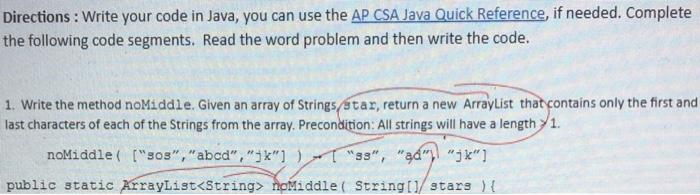 Solved Directions: Write your code in Java, you can use the | Chegg.com