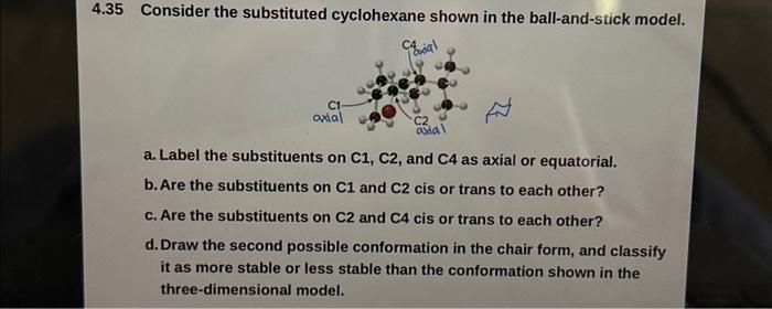 Solved 5 Consider the substituted cyclohexane shown in the | Chegg.com