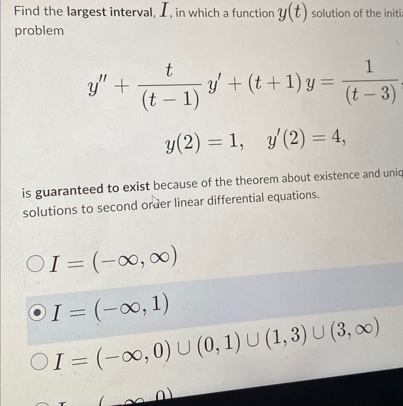 Solved Find the largest interval, I, in which a function | Chegg.com