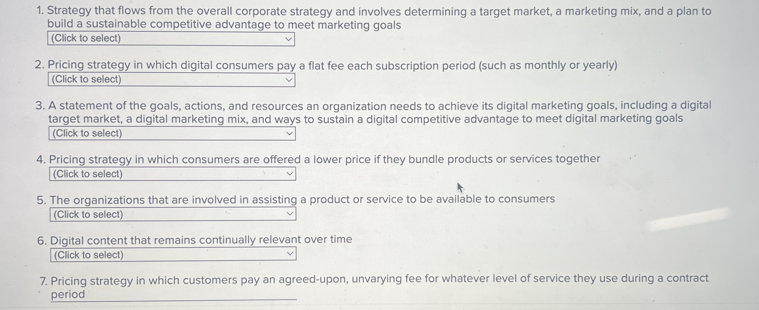 Solved Strategy that flows from the overall corporate | Chegg.com