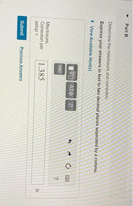 Solved NOVO Part A Prepare a set of profile leveling notes | Chegg.com