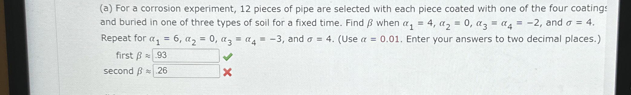 Solved (a) ﻿For a corrosion experiment, 12 ﻿pieces of pipe | Chegg.com