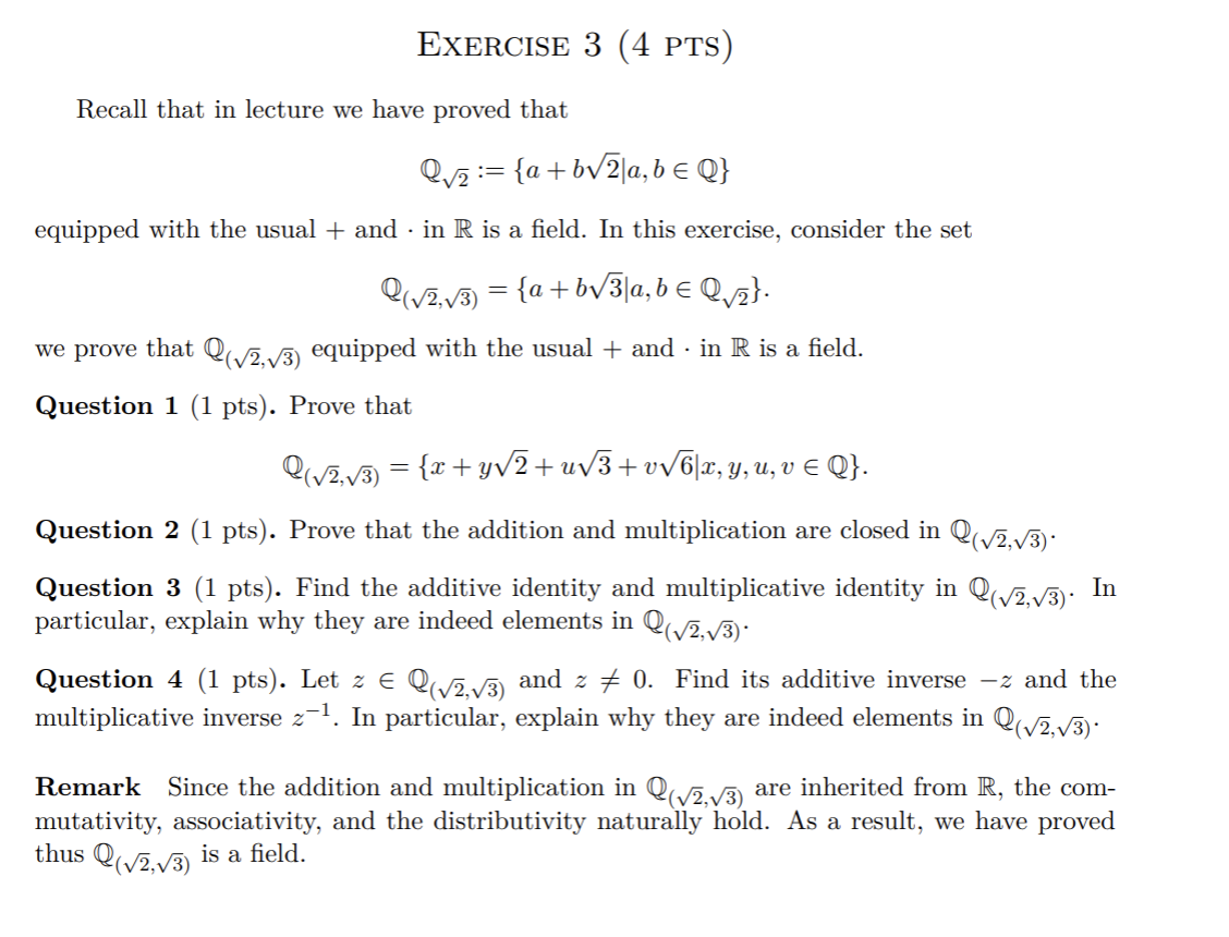 Solved Please help, please provide complete proofs for all | Chegg.com