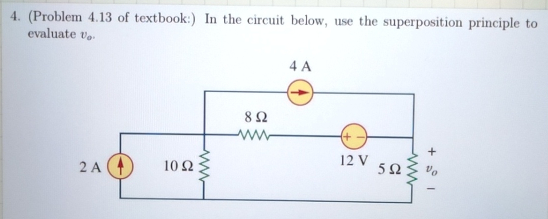 Solved (Problem 4.13 ﻿of textbook:) ﻿In the circuit below, | Chegg.com