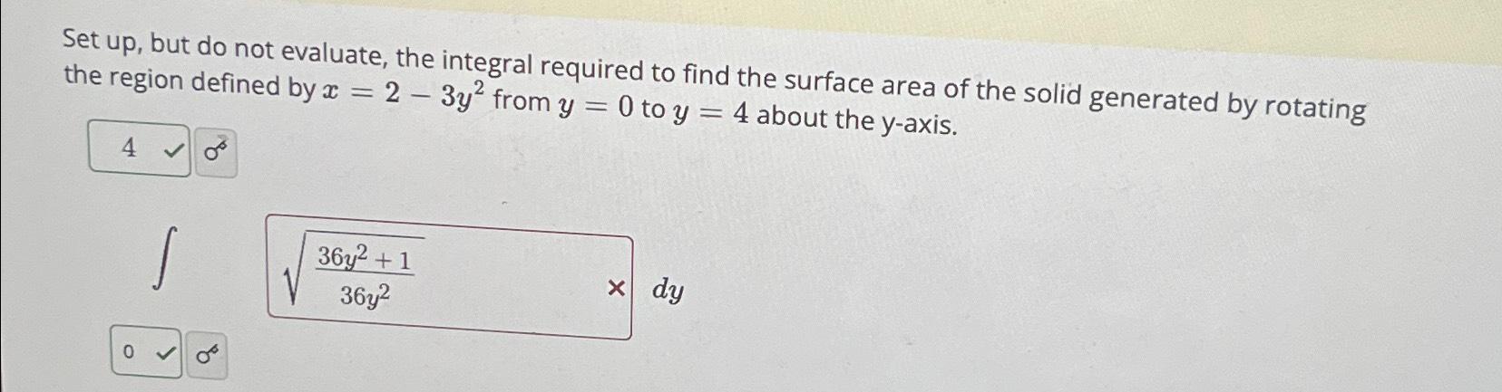 Solved Set up, ﻿but do not evaluate, the integral required | Chegg.com