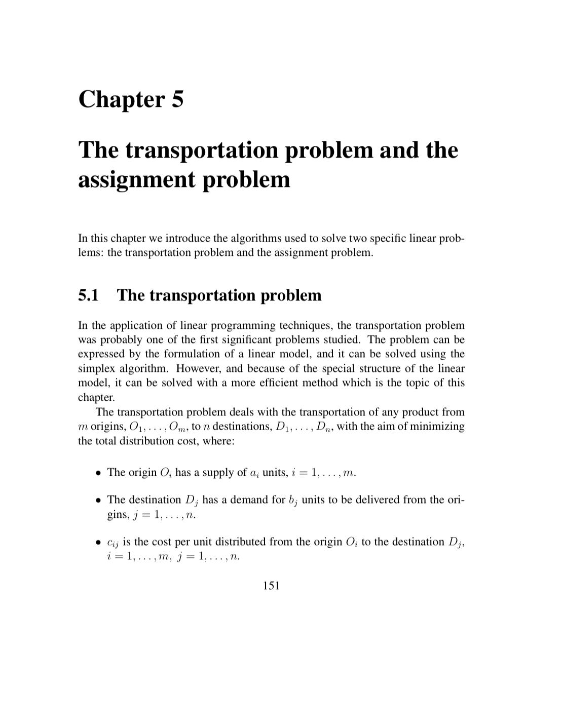 Solved Chapter 5The transportation problem and the | Chegg.com