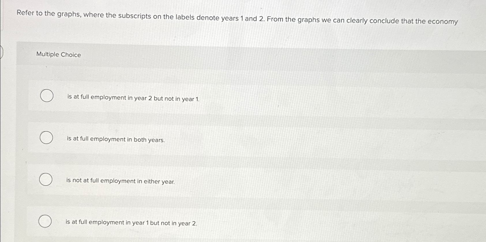 Solved Refer to the graphs, where the subscripts on the | Chegg.com